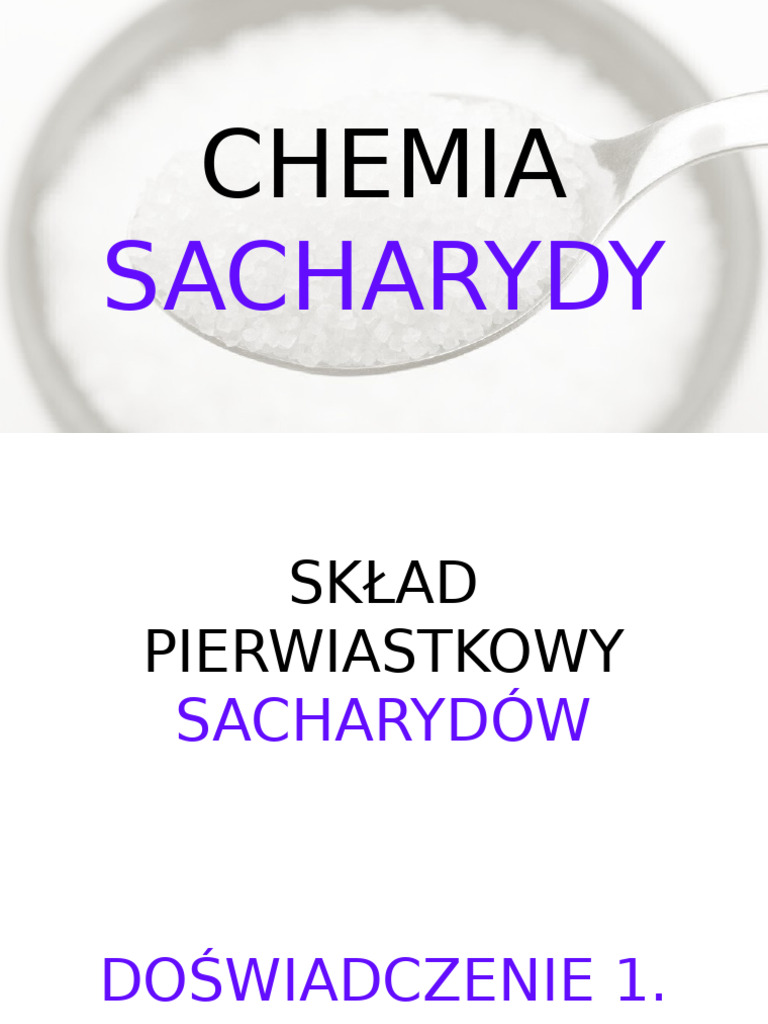 Sacharydy Prezentacja | PDF