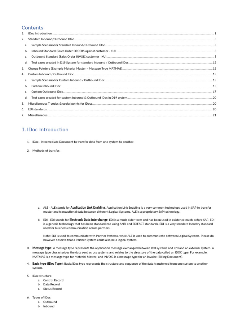 ALE EDI IDoc Training | PDF | Electronic Data Interchange | Computer Engineering