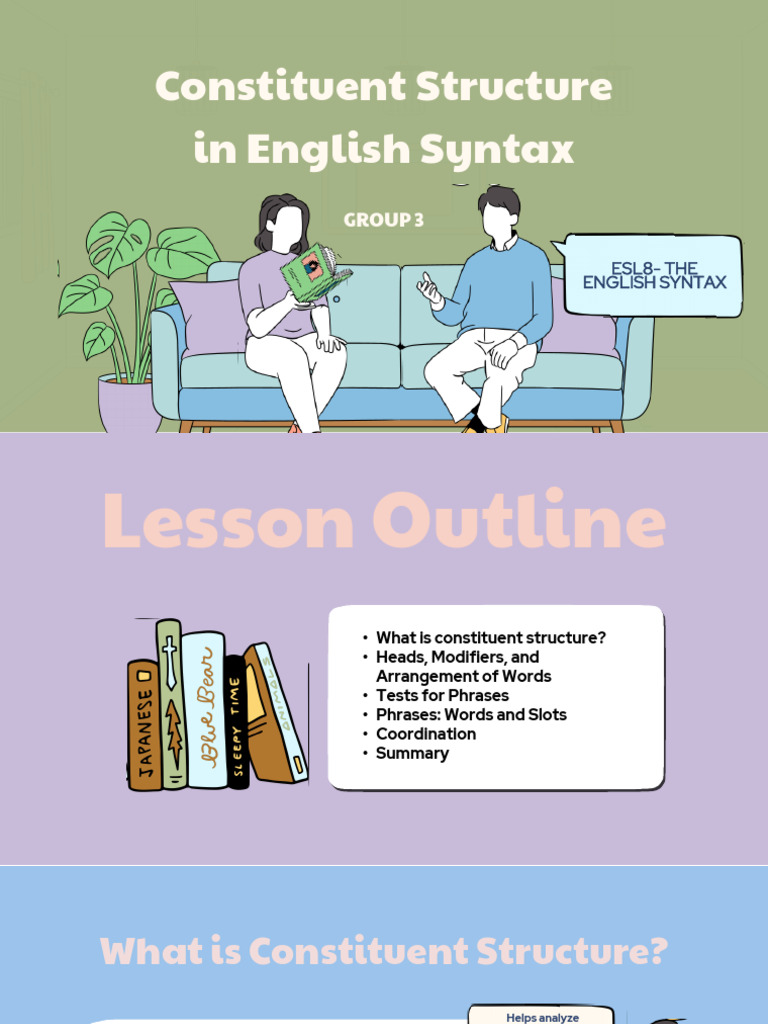 ESL8 - Constituent Structure - Group 3 | PDF | Adverb | Part Of Speech