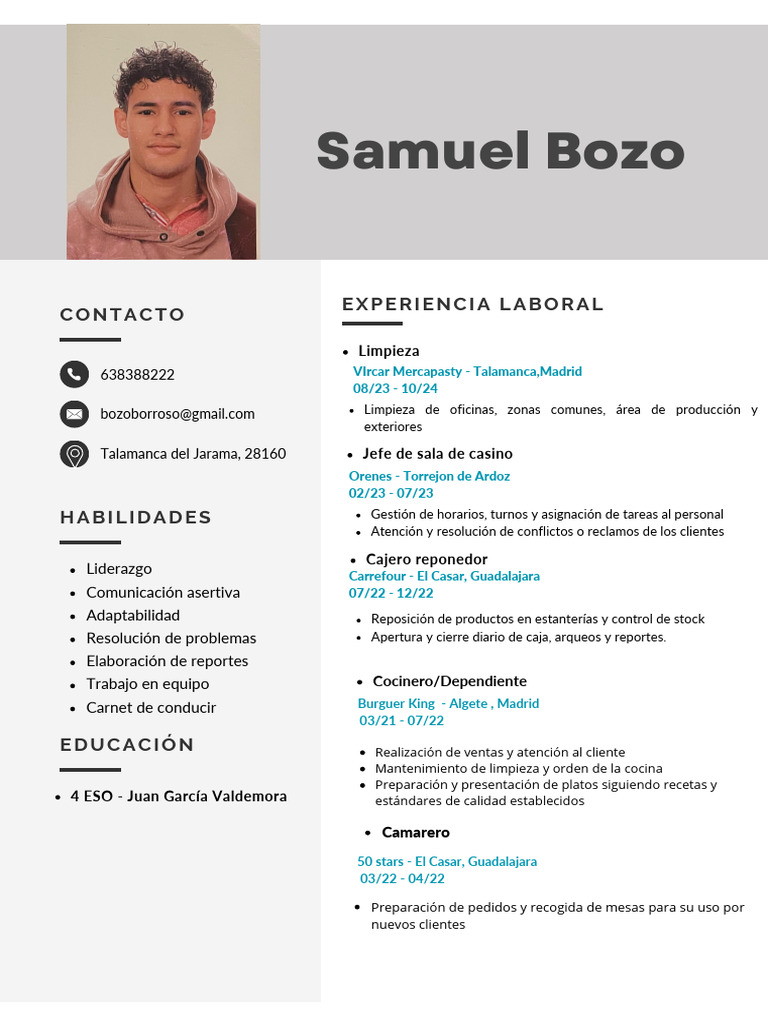 Currículum Samuel | PDF