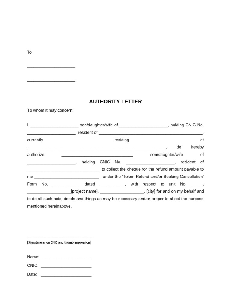 Token Refund Authorization Letter | PDF
