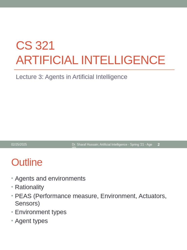 Artificial Intelligence Lec 3 - Agents | PDF | Cognitive Science | Cognition