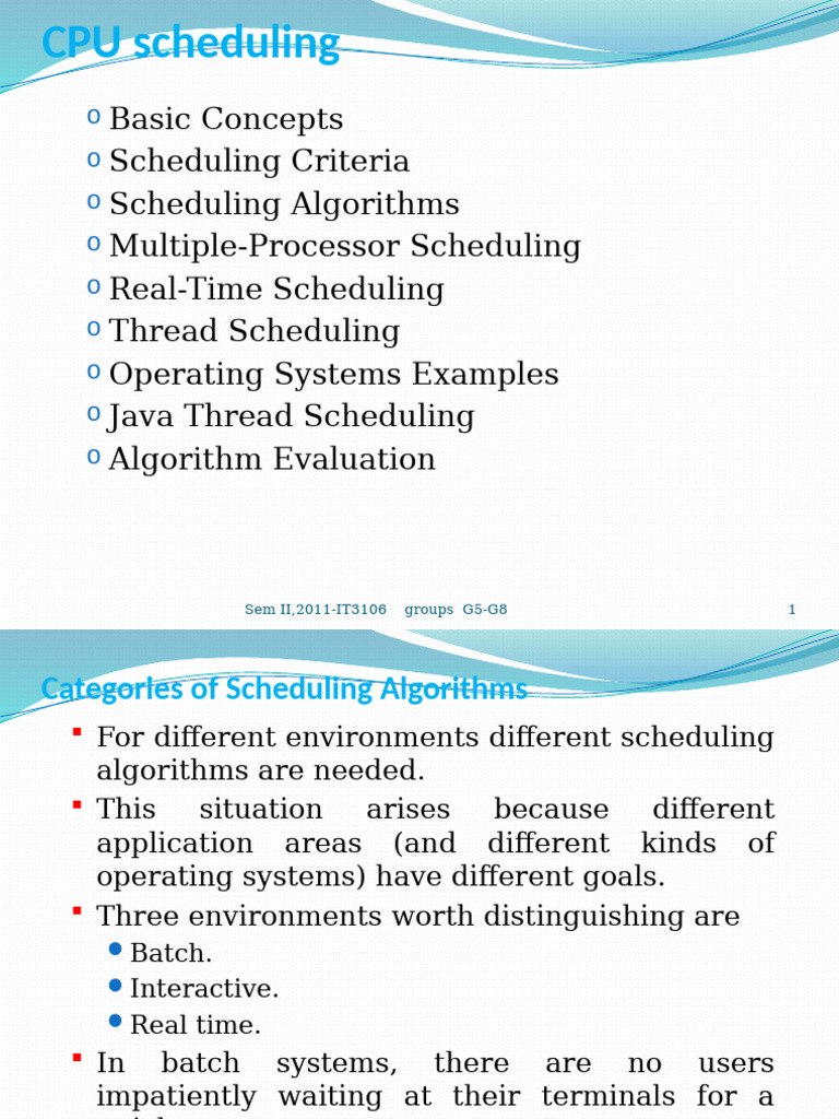 Chapter 2 Part Iii Cpu Scheduling Pdf Scheduling Computing Process Computing