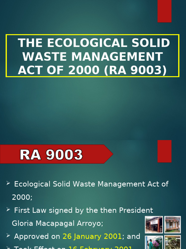 RA 9003 Presentation-1 | PDF | Waste | Municipal Solid Waste