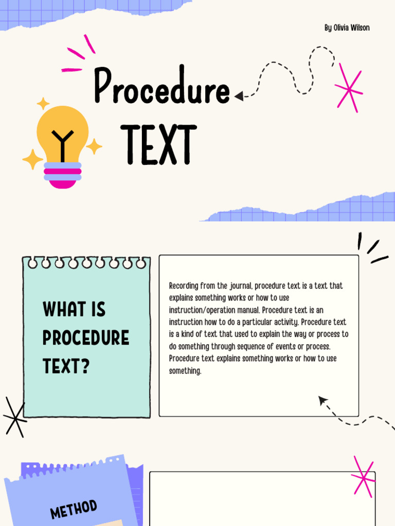 Understanding Procedure Texts and Comprehension | PDF