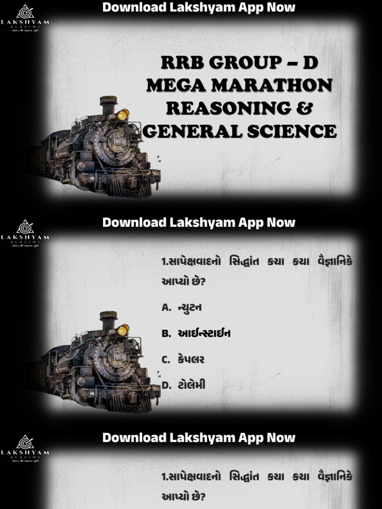 RRB Group D Mega Marathon Reasoning General Science | PDF