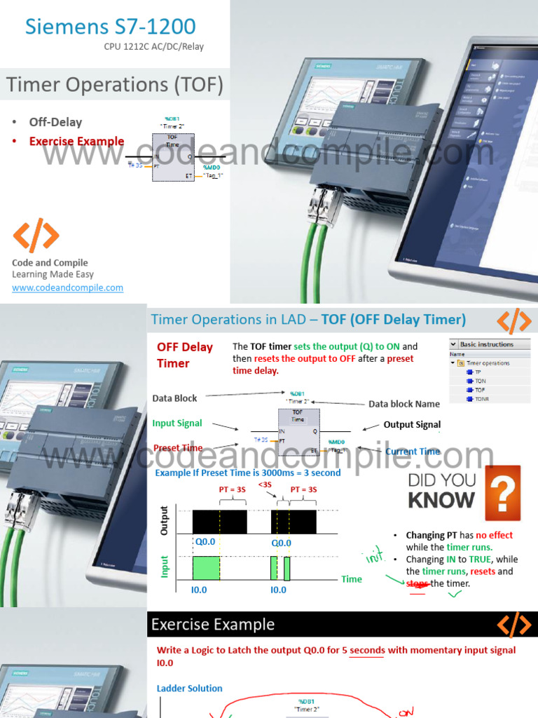 s71200 Basic Timers OFF Delay | PDF | Computer Engineering | Electrical ...