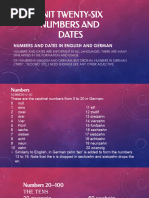 En German Numbers 1 To 20 | PDF