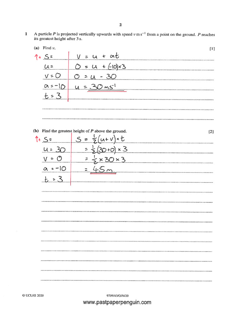 A Vertical Suvat | PDF