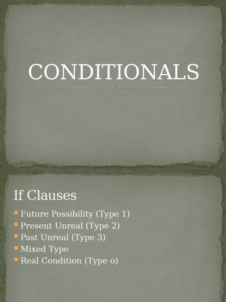 CONDITIONALS | PDF | Clause | Syntax