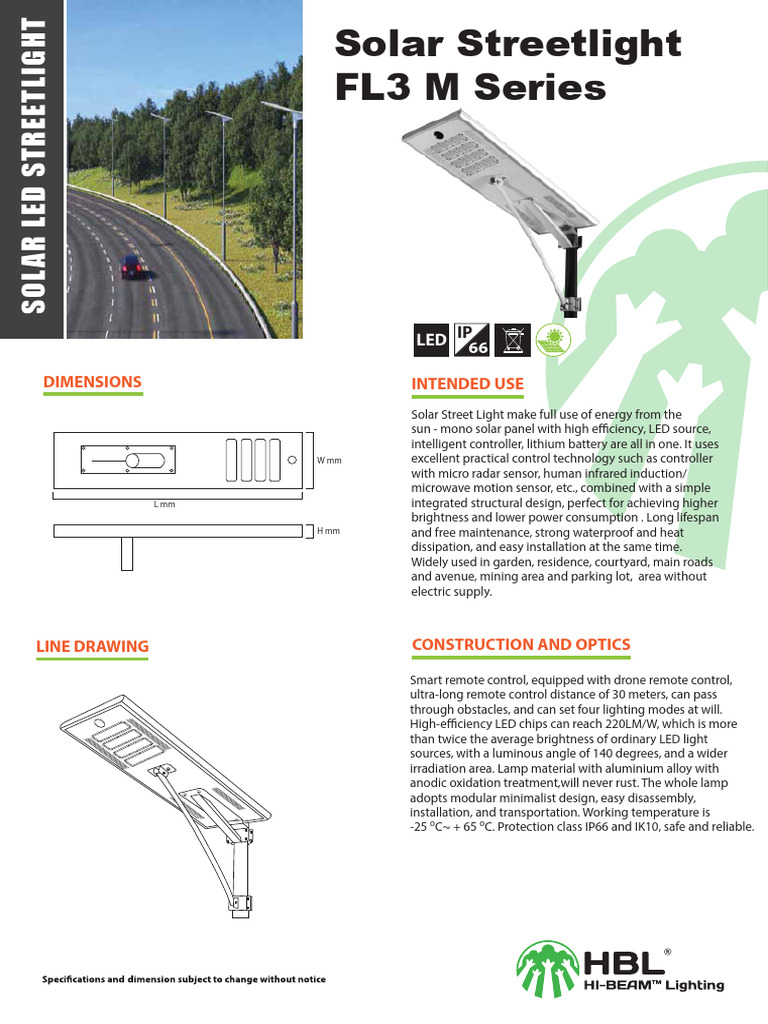 Solar LED Streetlight Guide | PDF | Light Emitting Diode | Street Light