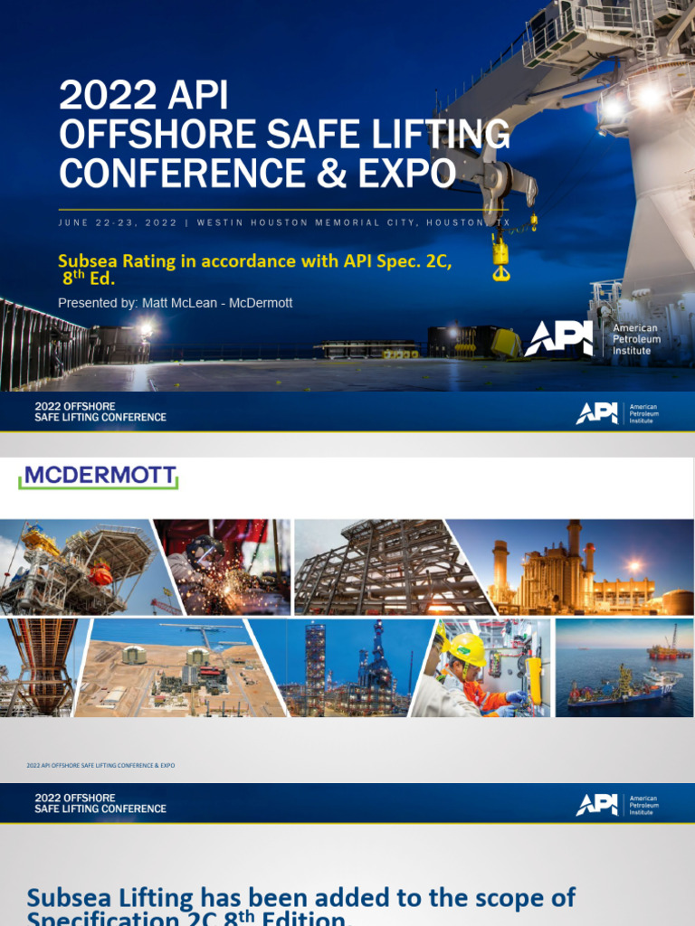 Subsea Rating in Accordance With API Spec. 2C - 8th Ed. | PDF | Crane ...