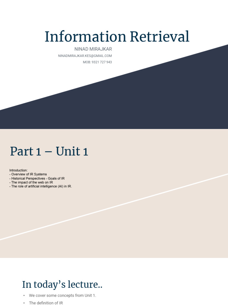 Lec 1 - Intro - Unit 1 Information Technology | PDF | Search Engine ...