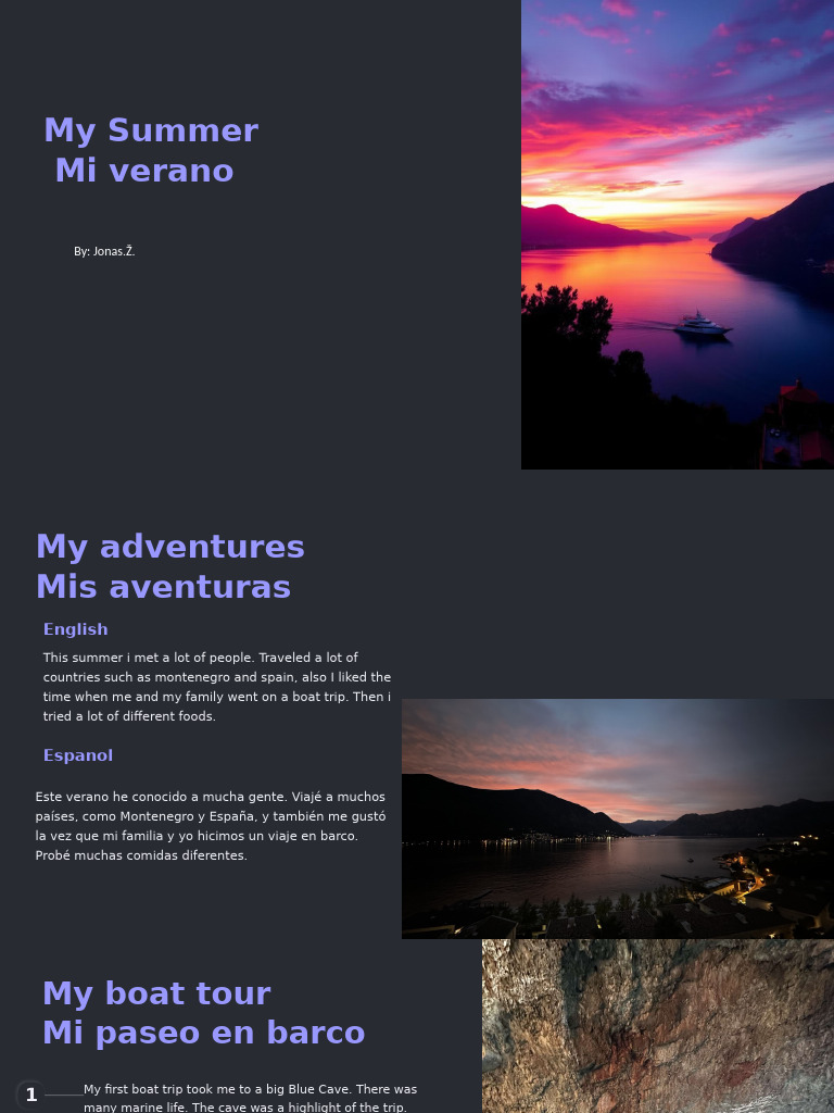 My Summer Adventures Montenegro Boats and Delicious Food | PDF