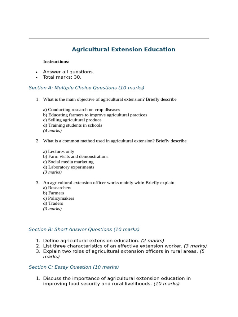 Home Economics and Agricultural Extension | PDF | Agriculture | Farmer