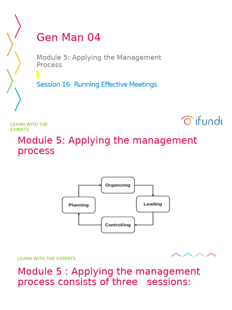 Gen Man 04 New Session 16 Running Effective Meetings November 2021 ...