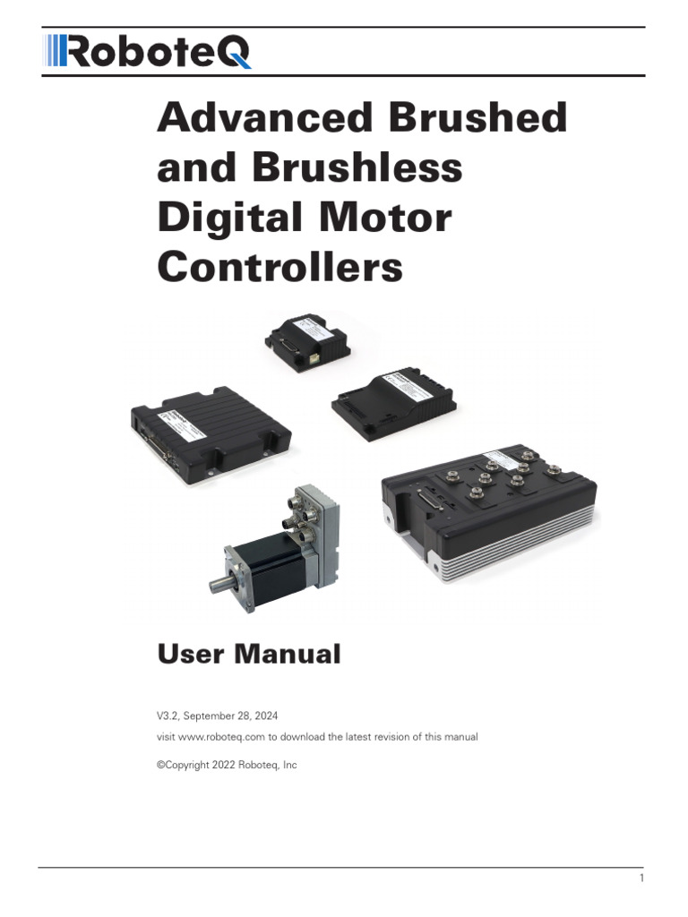 Roboteq Controllers User Manual v3.2 | PDF | Electric Motor | Electricity
