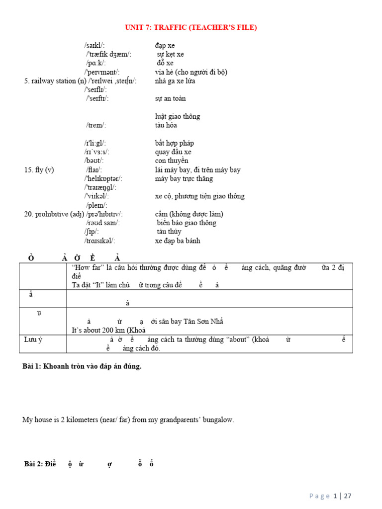 Unit 7 Global 7 GV | PDF | Traffic | Traffic Congestion