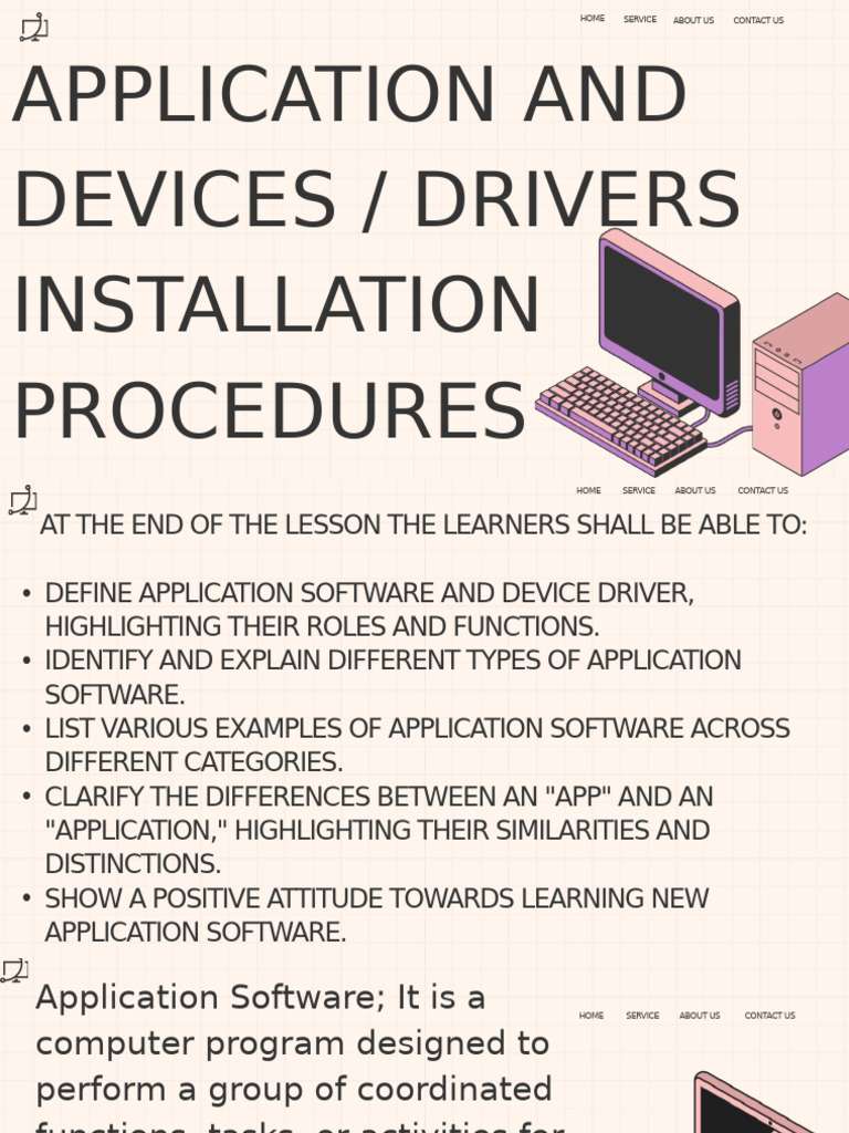 Application and DevicesDrivers Installation Procedures | PDF | Application Software | Device Driver