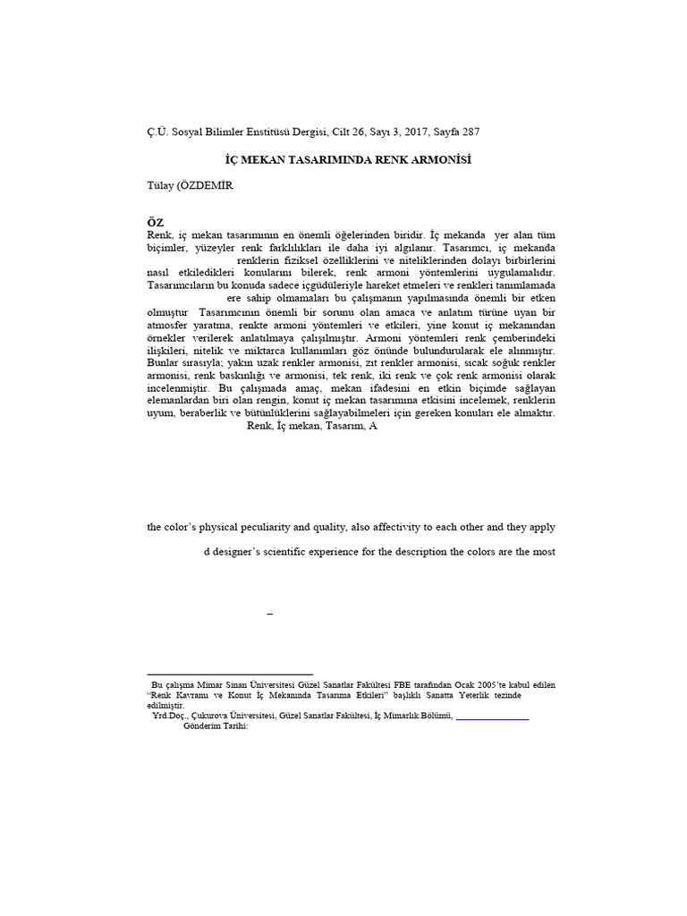 Mekan Tasariminda Renk Armon - S - (#378650) - 404151 | PDF