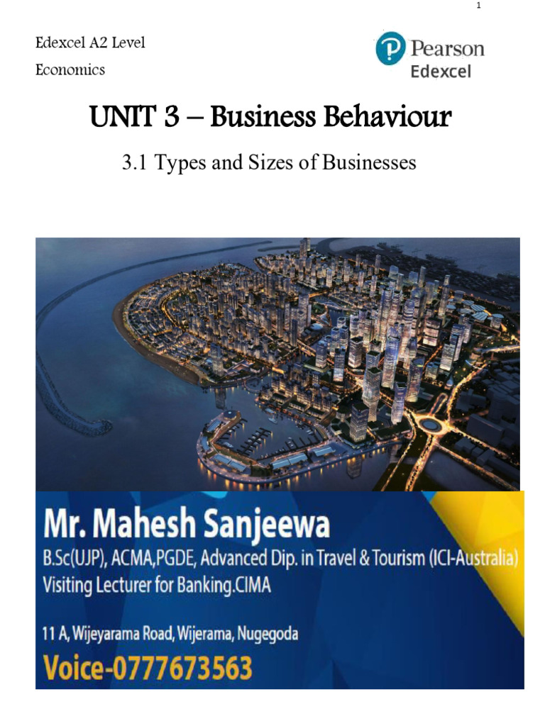 Tute 1 Types & Sizes of Businesses | PDF | Profit (Economics) | Stocks