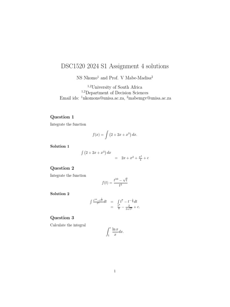 Calculus Assignment Solutions 2024 | PDF | Economic Surplus | Business Economics