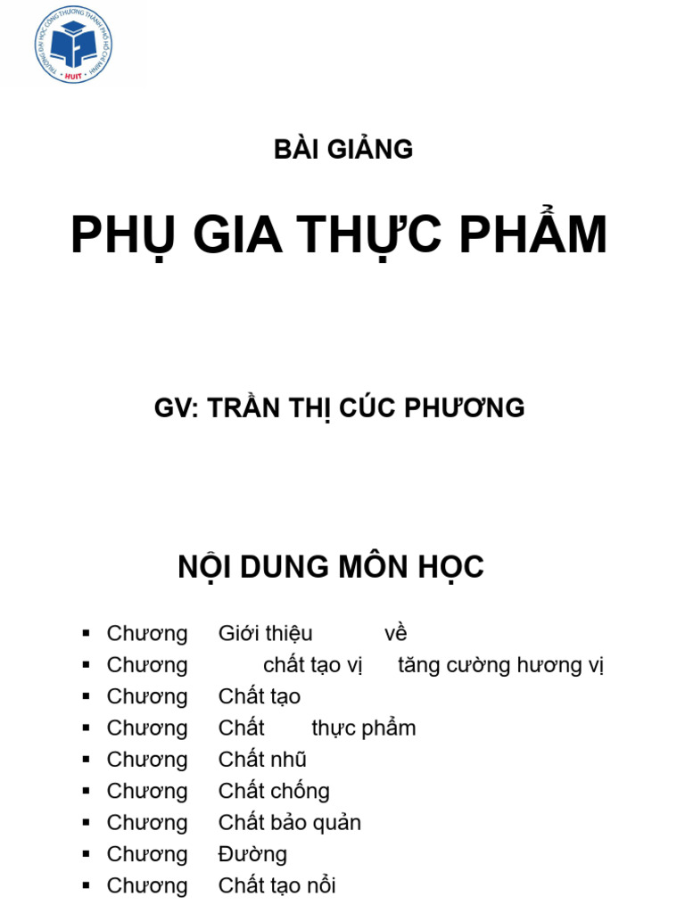Slide Bai Giang PGTP.2023 | PDF