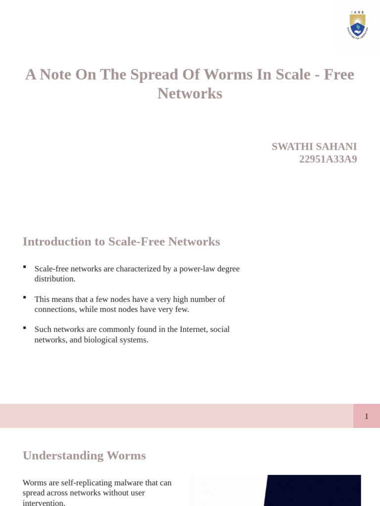 A Note On The Spread Of Worms In Scale - Free Networks | PDF | Computer ...