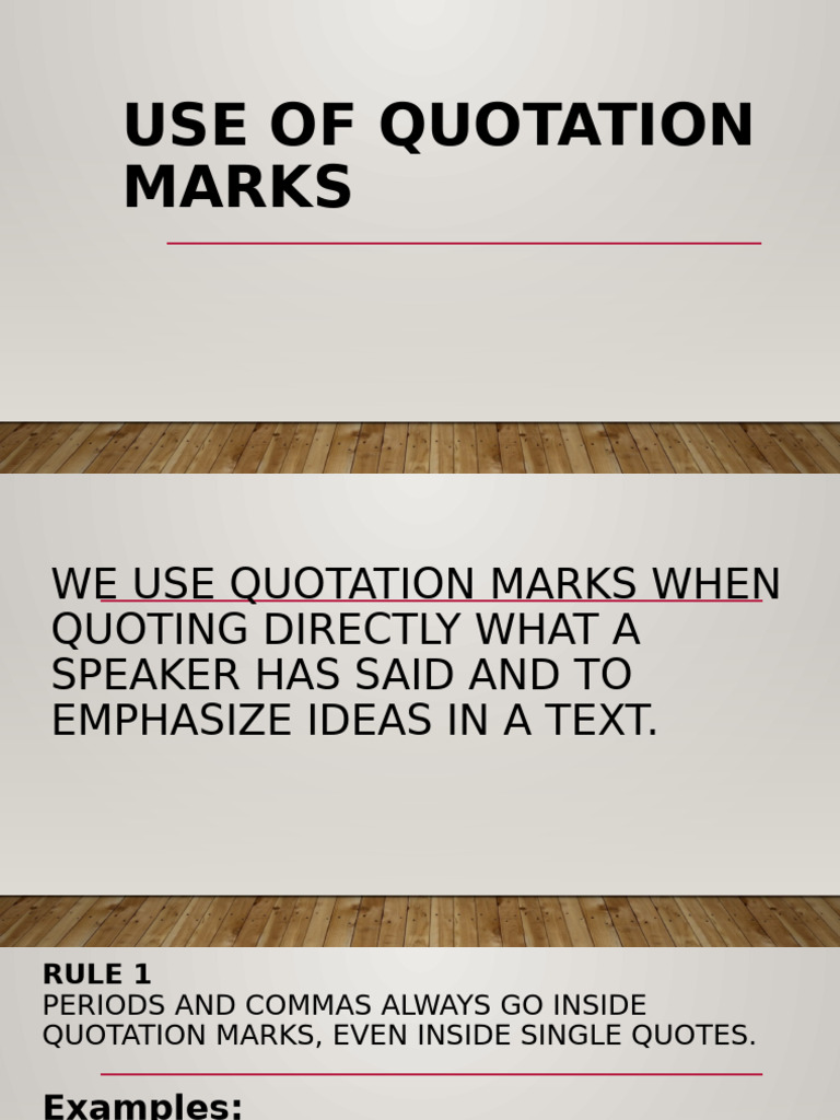 8 Use of Quotation Marks | PDF