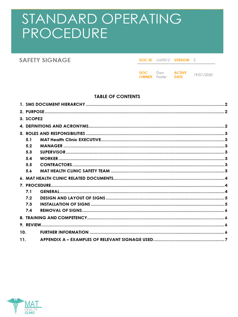 Safety Signage Procedure | PDF | Safety | Occupational Safety And Health