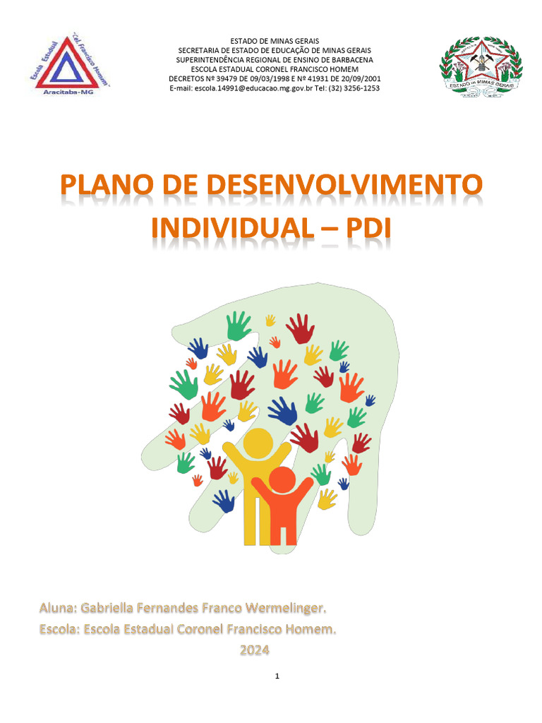Plano de Desenvolvimento Individual - PDI GABRIELLA Fernandes II COMPLETO | PDF | Aprendizado ...