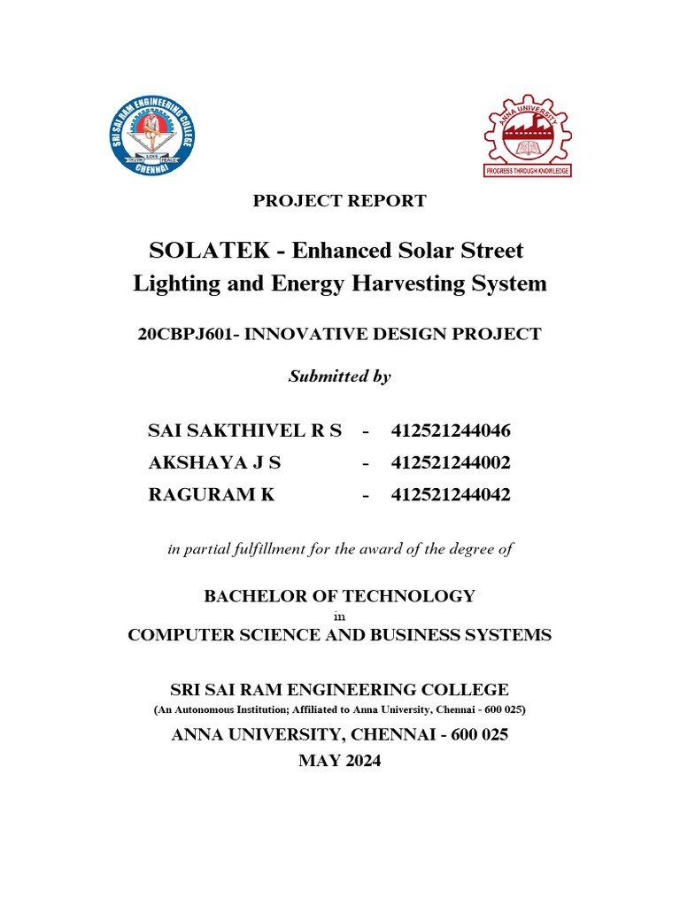 Solatek - Live in Lab Iv - Report | PDF | Solar Panel | Photovoltaics