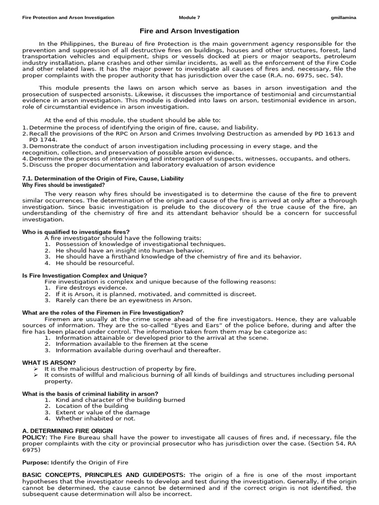 Module 7 - Cdi 6 | PDF | Arson | Crime & Violence