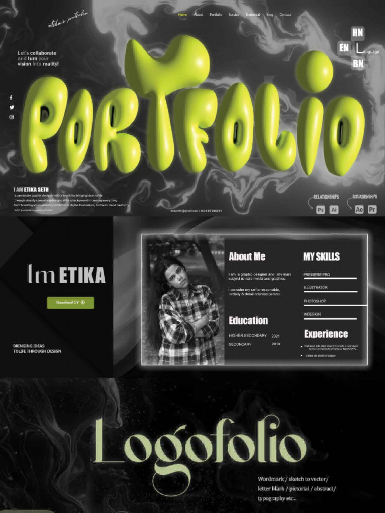 Portfolio (ETIKA SETH) | PDF