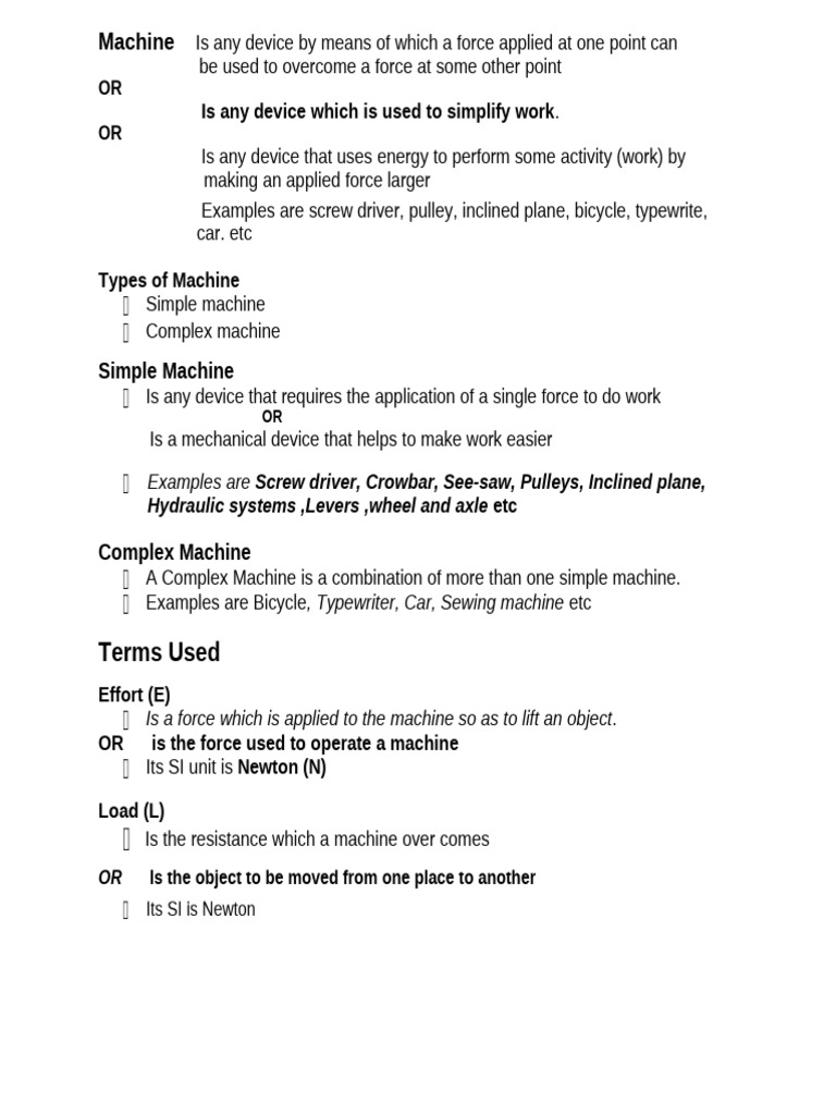 Understanding Machines: Types & Functions | PDF
