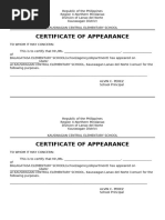 Template - Certificate of Appearance | PDF