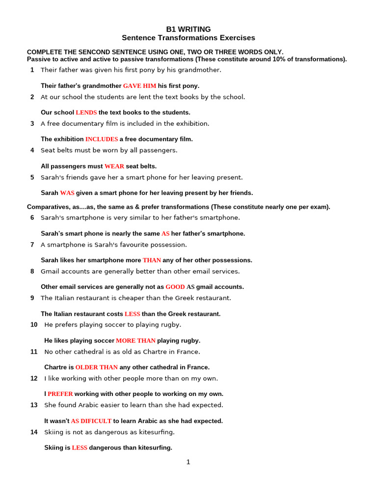 B1 Writing | PDF | Linguistics