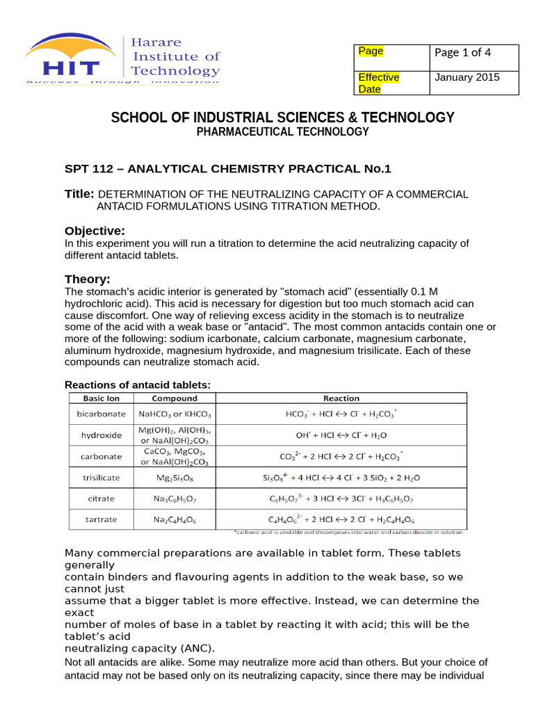 2021_-_ANTACID_TITRATION_-_ANALYTICAL_CHEMISTRY_PRACTICALS | PDF ...