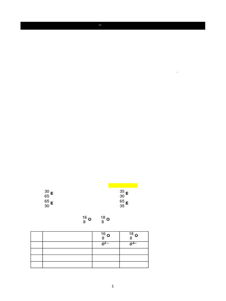 AFL - SC - Atomic Structure - Ans | PDF | Deuterium | Chemical Elements