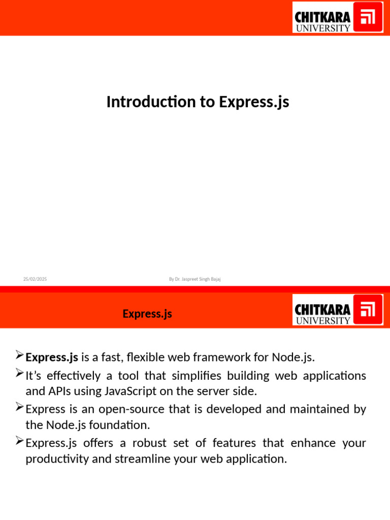10 Introduction To Express Node and Middleware | PDF | Java Script | World Wide Web