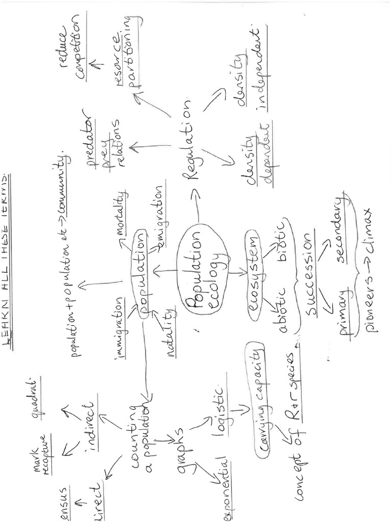 Mindmap Population Ecology | PDF