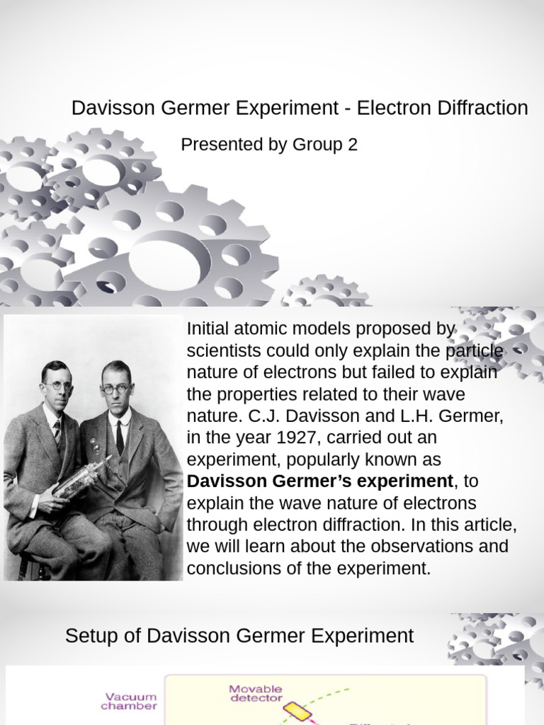 Davisson Germer Experiment | PDF