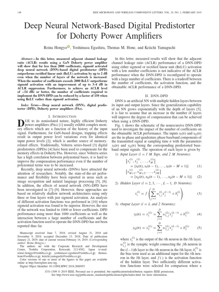 DNN hongyo2019 | PDF | Deep Learning | Amplifier