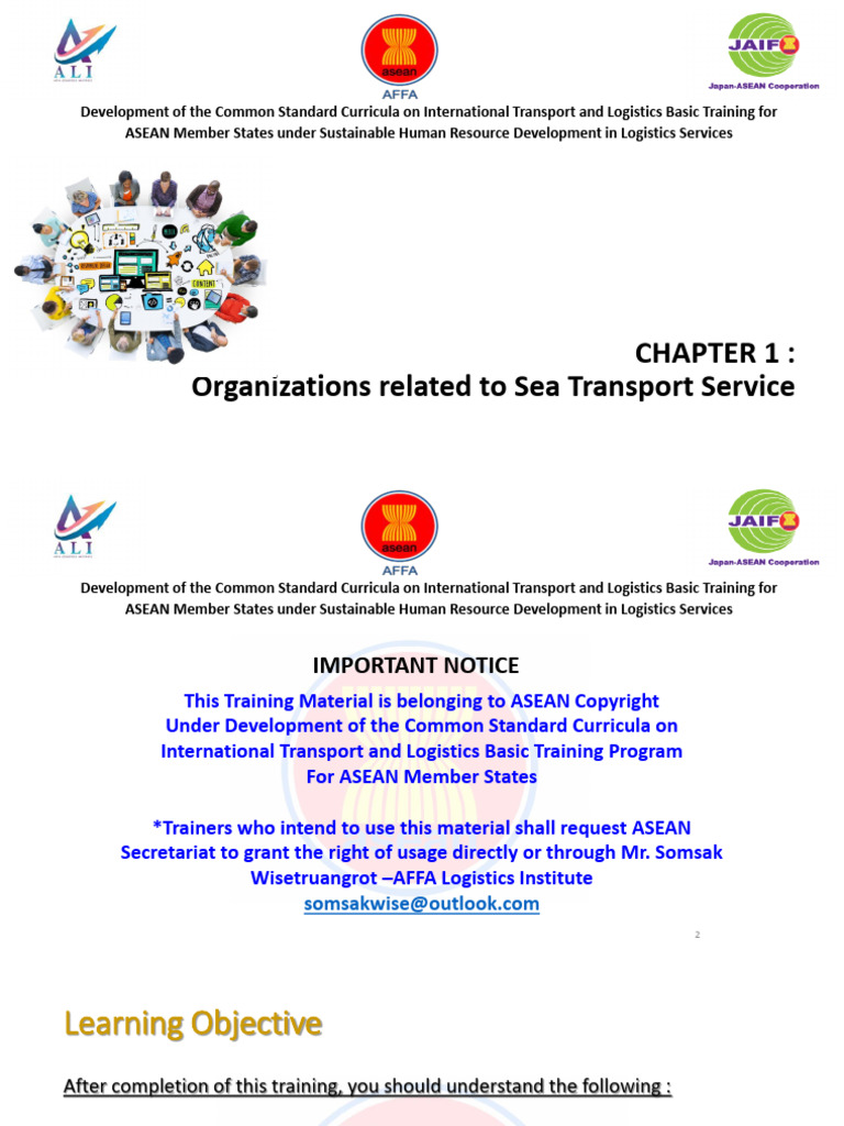Chapter 1 Organizations Related To Sea Transport Service | PDF | Economies
