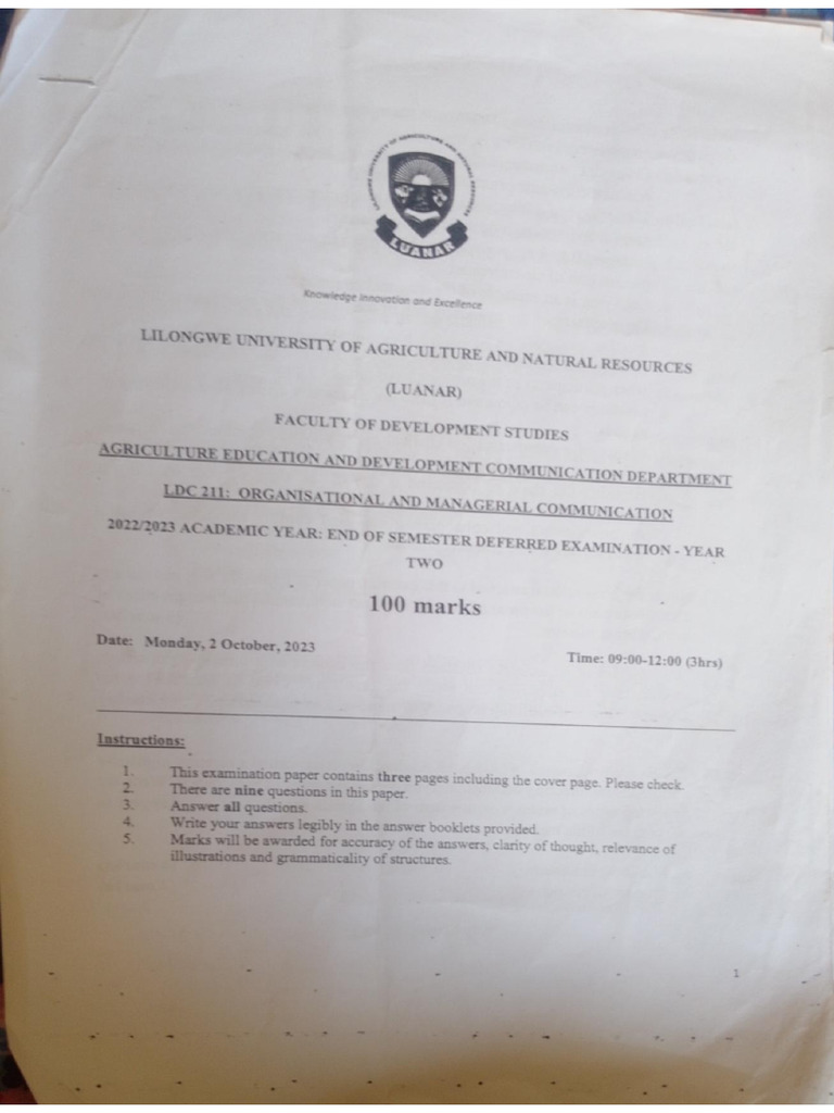 LDC Past Papers | PDF