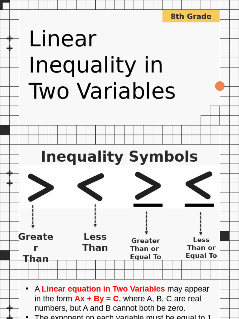 (1)Linear Inequality in Two Variables | PDF | Inequality (Mathematics) | Mathematical Relations