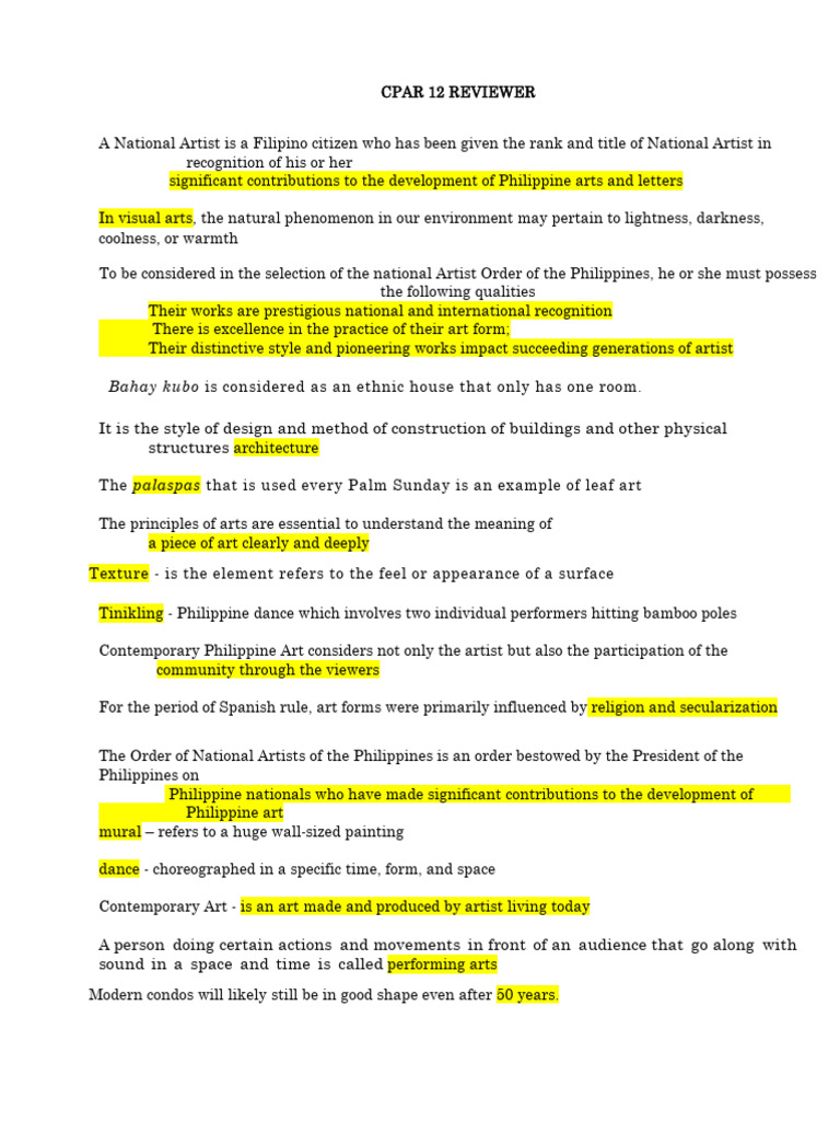 Cpar Reviewer | PDF | Philippines | Image