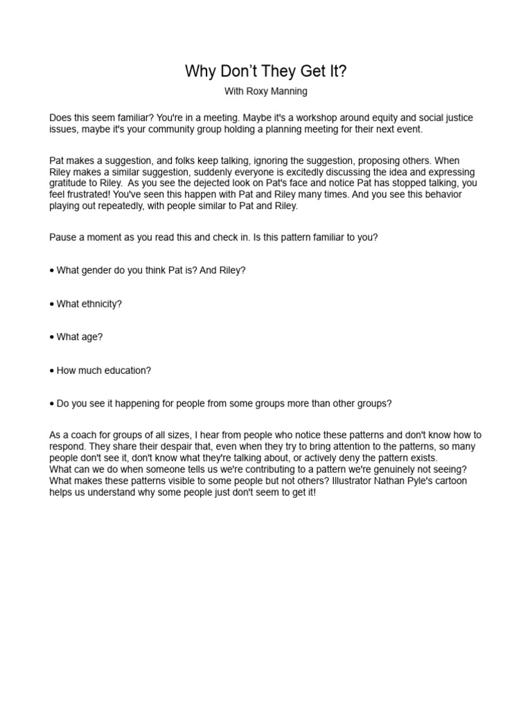 -Why-Dont-They-Get-It | PDF | Experience | Empathy