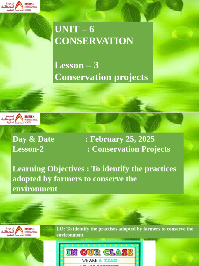 L - 15 Conservation Projects Day 1 Grade 6 | PDF | Ecological ...