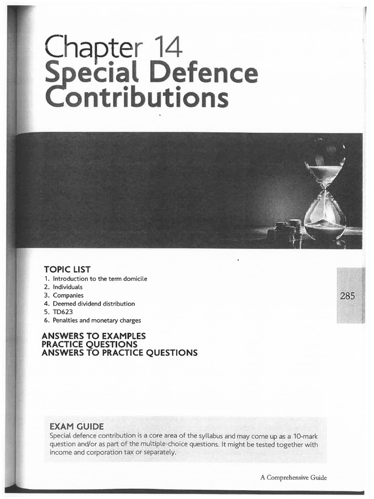 Special Defence Contributions | PDF